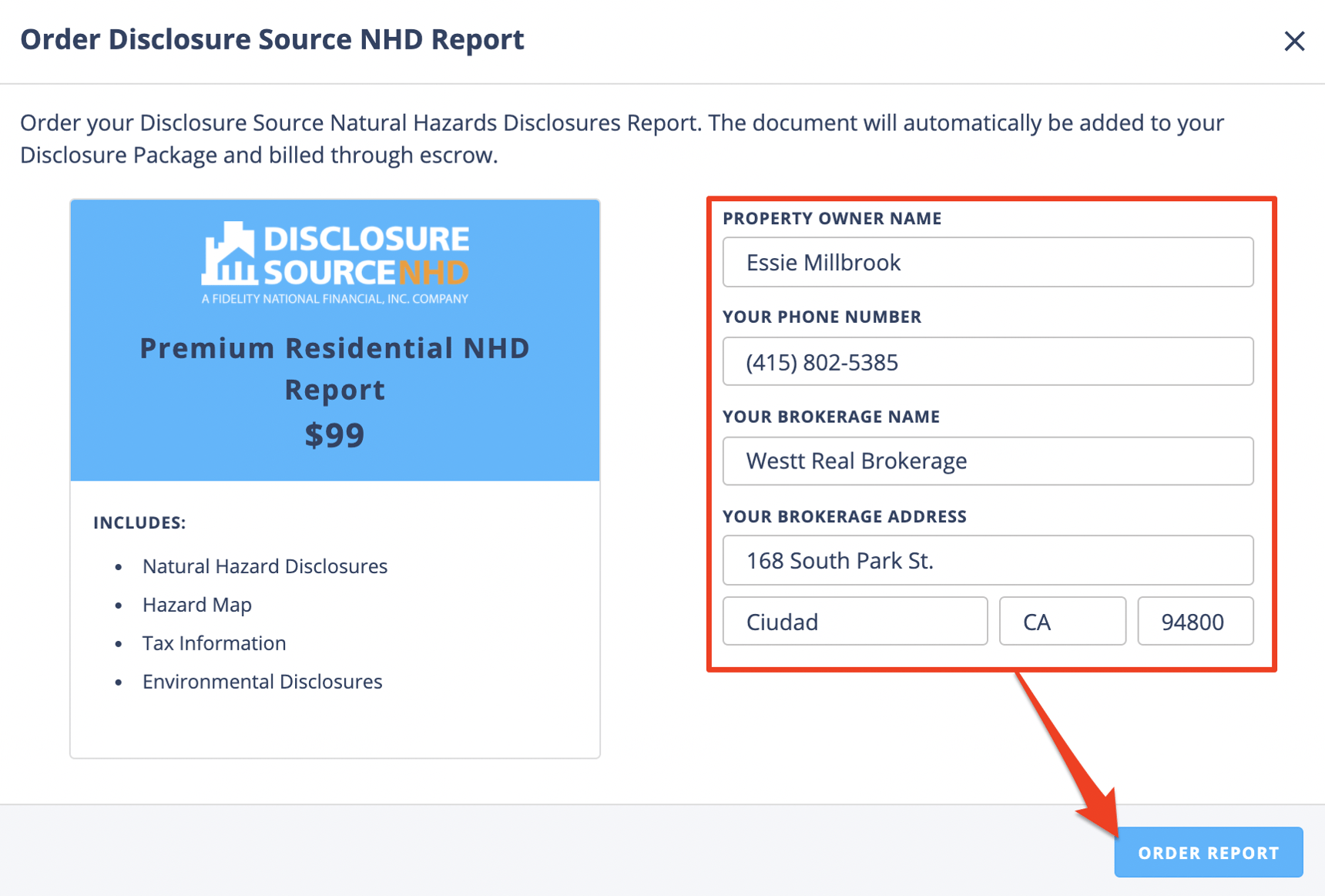 How to order an NHD Report
