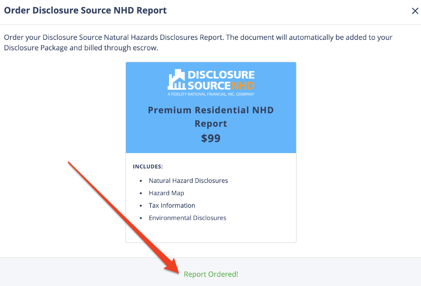How to order an NHD Report