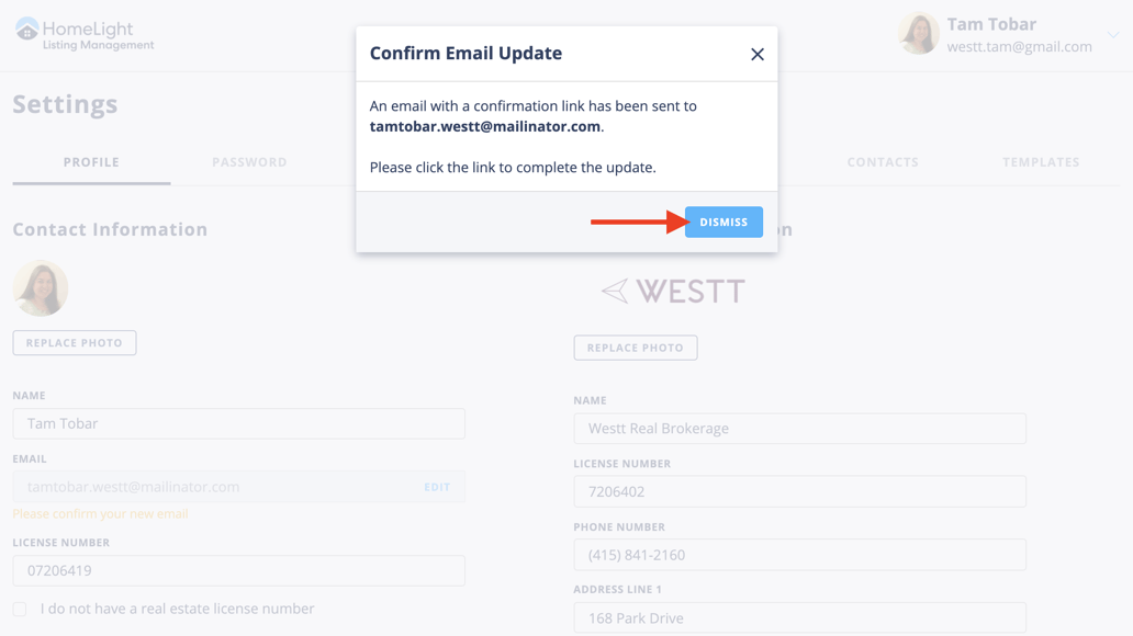 Updating Your Email Address