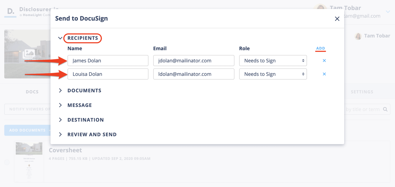 Seller Signing Documents
