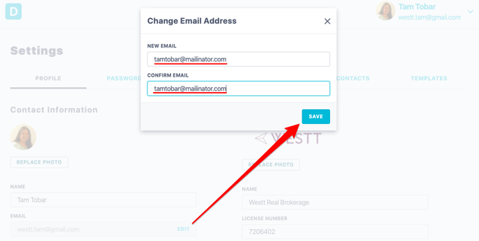 Updating My Email Address