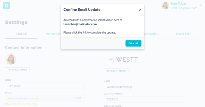 Updating My Email Address