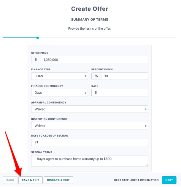 Submitting an Offer Via Disclosures.io